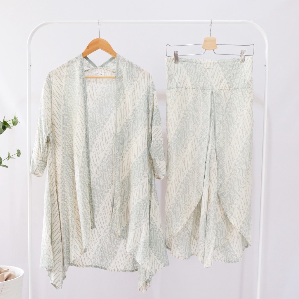 Jual ONE SET BATIK WANITA MODERN SETELAN CELANA PANJANG BATIK SET BATIK ...