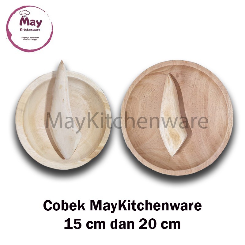 Jual Cobek Kayu Pinus 1 Set Ukuran 15 / 20cm Tempat Ulekan Ulek Uleg ...