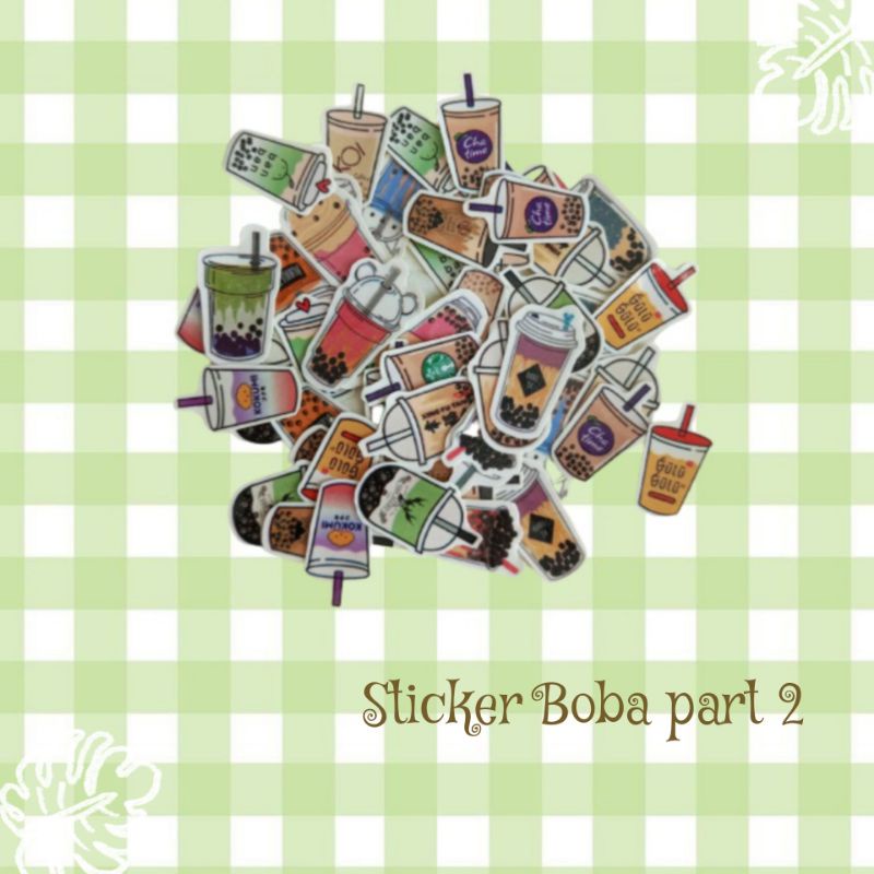 Jual Sticker Boba part 2/ AESTHETIC/ murah lucu | Shopee Indonesia