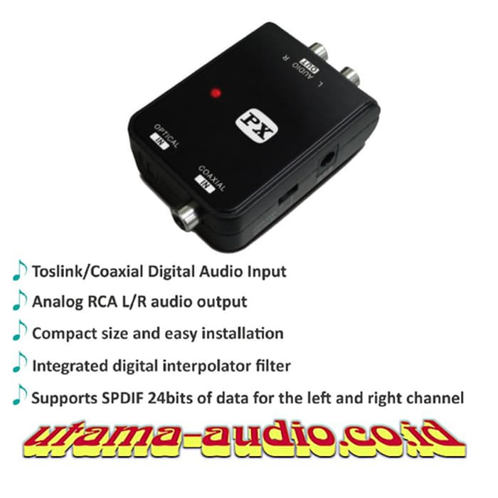 Jual PX DAC-200 / DAC200 Digital Optical / Coaxial Signal to Analog ...