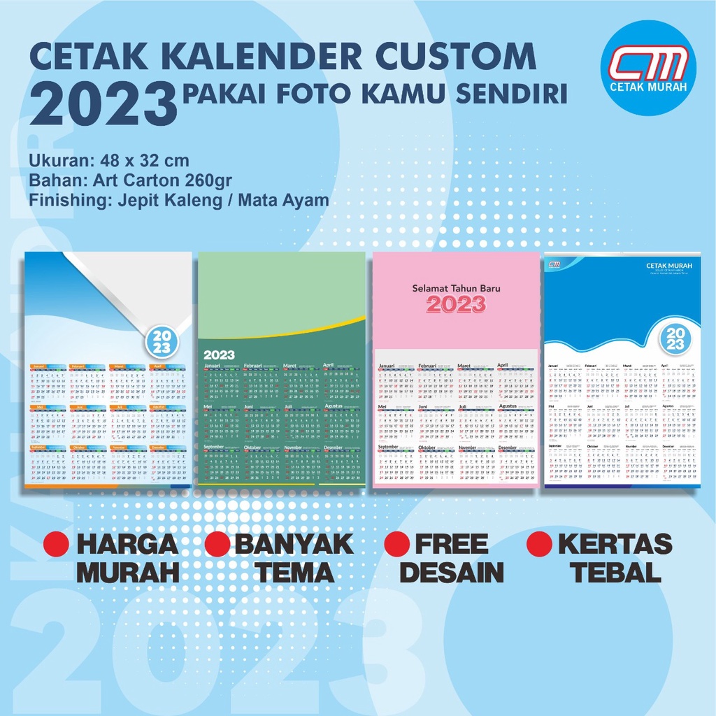 Jual KALENDER A3 BEBAS DESAIN (CUSTOM) | Shopee Indonesia
