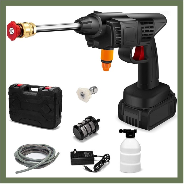 Jual Alat Cuci Mobil Jet Washer Portable Water Spray Gun Cordless ...