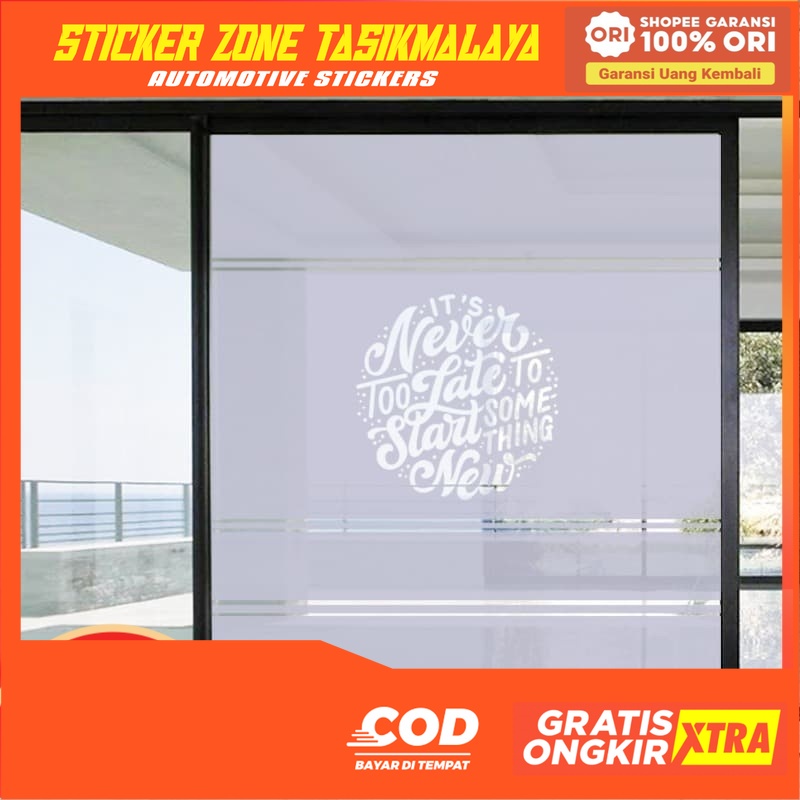 Jual NEW Stiker Kaca Es Sandblast Cutting Costum Custom Warna Sticker ...