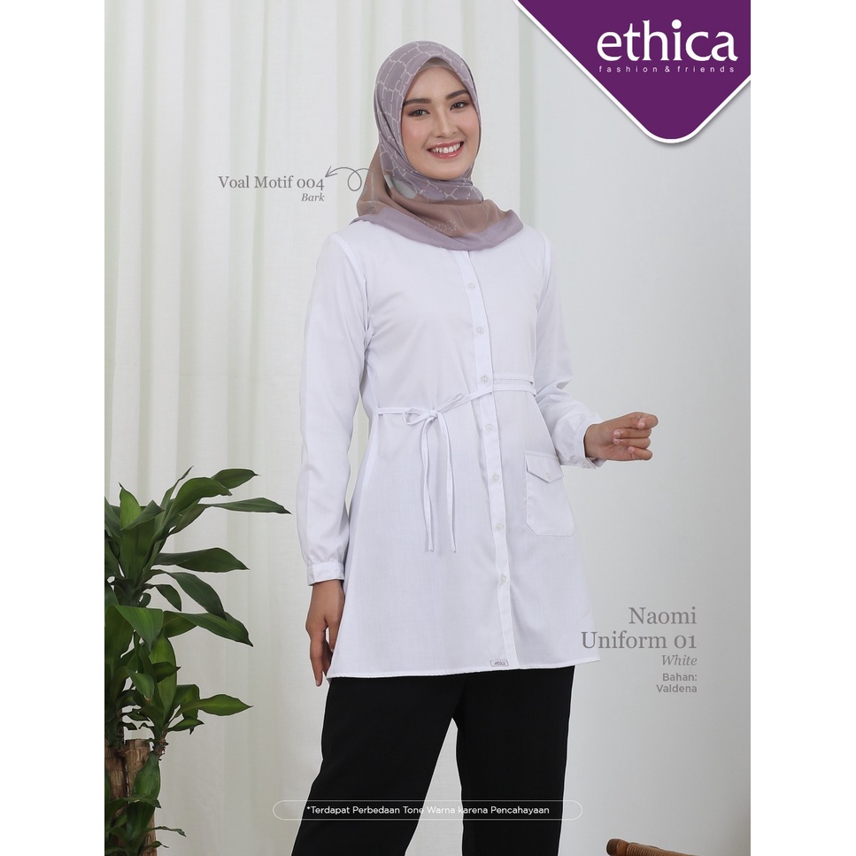 Jual Ethica Naomi Uniform 01 White (tanpa jilbab) | Shopee Indonesia