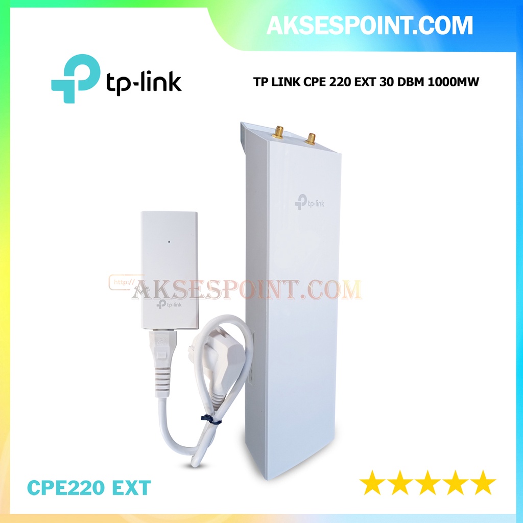 Jual TP LINK CPE 220 EXT 300 Mbps 30 dBm 1000 mw 2.4 Ghz | Shopee Indonesia