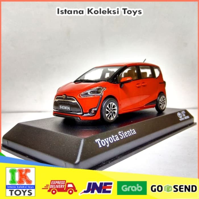 Jual Diecast Miniatur Mobil Toyota Sienta Orange Skala 1:43 Dealer Box ...