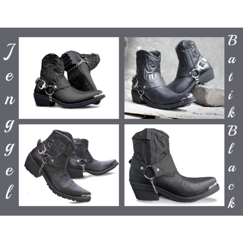 Jual SEPATU BOOT JENGGEL BATIK TIPE A3 BLACK / BOOTS SAFETY / UJUNG ...