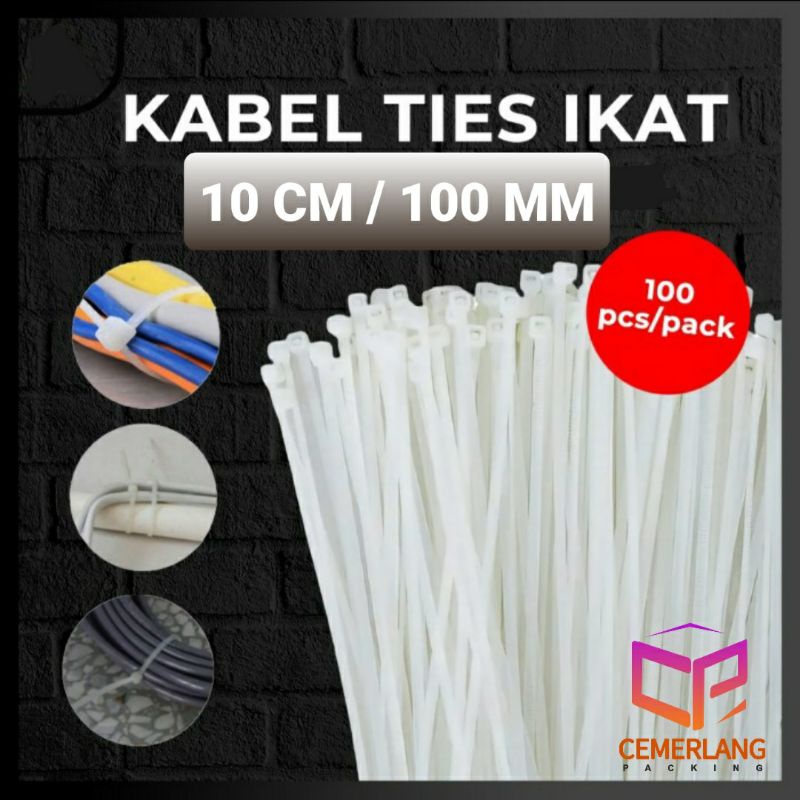 Jual KABEL TIS / NYLON CABLE / CABLE TIES 10cm 100mm | Shopee Indonesia
