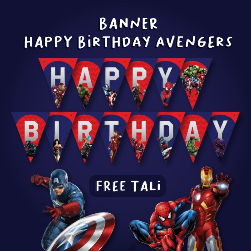 Jual BANNER SPIDERMAN HBD HAPPY BIRTHDAY HIASAN DEKORASI ULANGTAHUN ...
