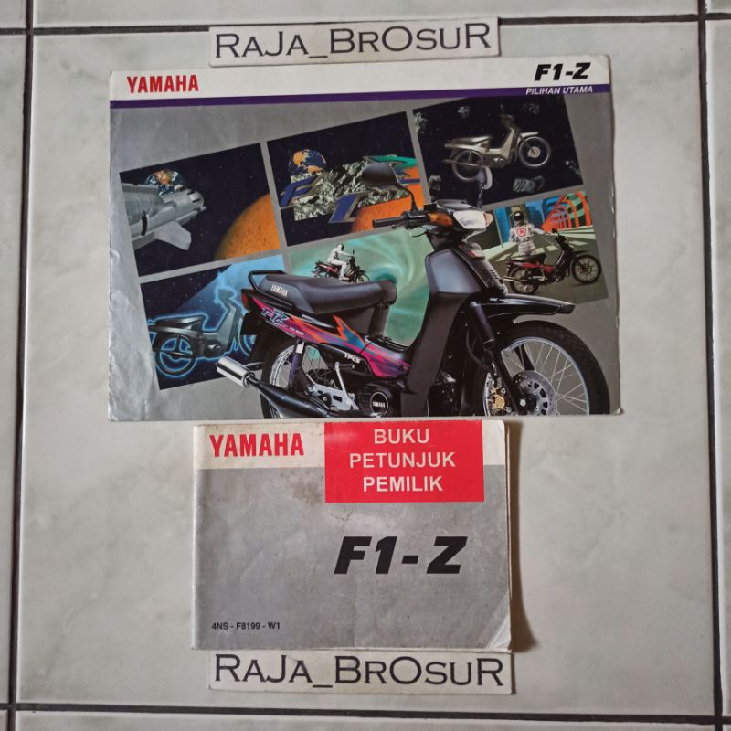 Jual Buku petunjuk pemilik/manual book + poster brosur leaflet jadul lawas Yamaha F1-Z F1Z Force ...