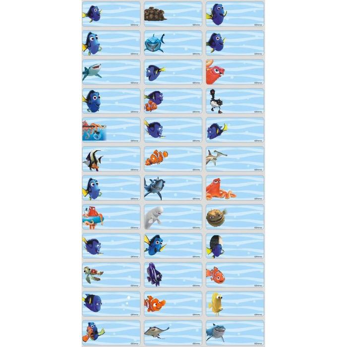 Jual READY FINDING DORY MEDIUM NAME LABEL STIKER IKAN DORI FISH BIRU ...