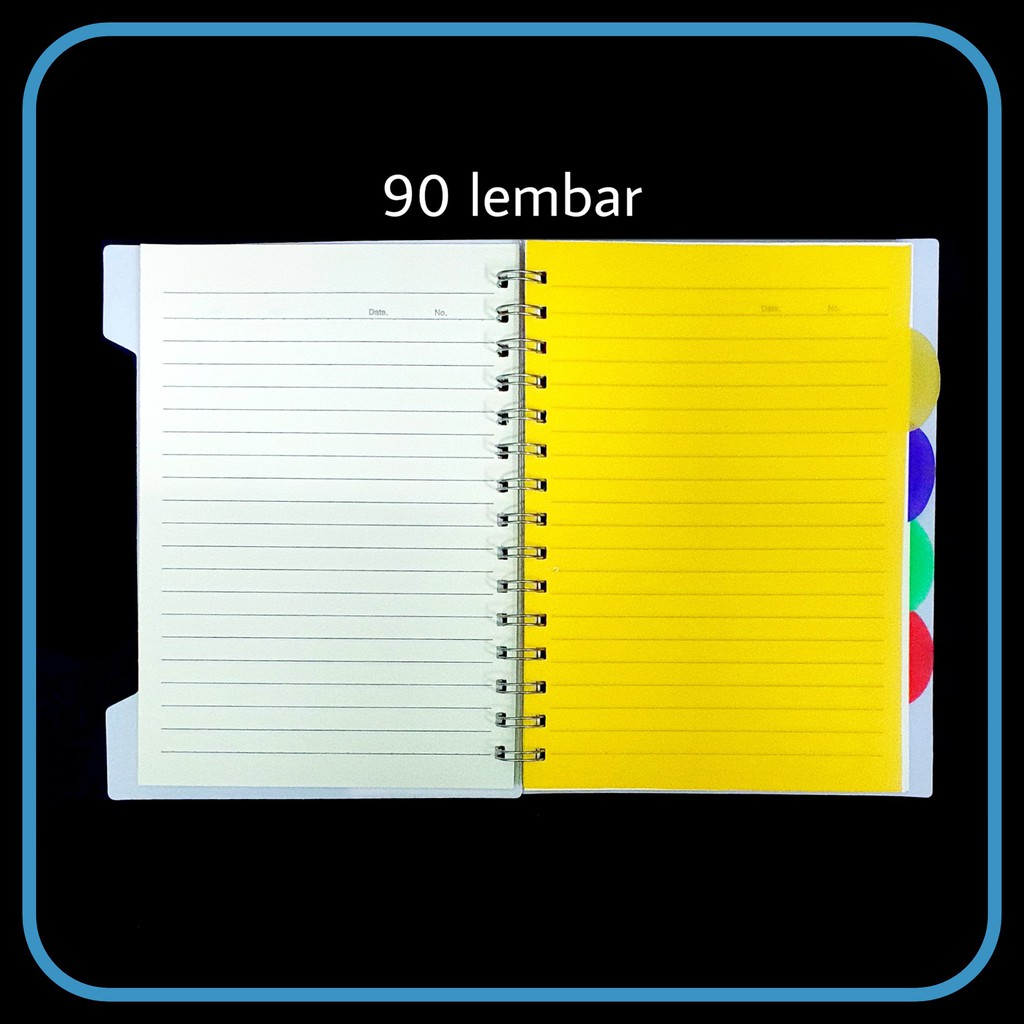 Jual SOS Buku Tulis Spiral A5-90 Index Cover Plastik/Buku Spiral ...