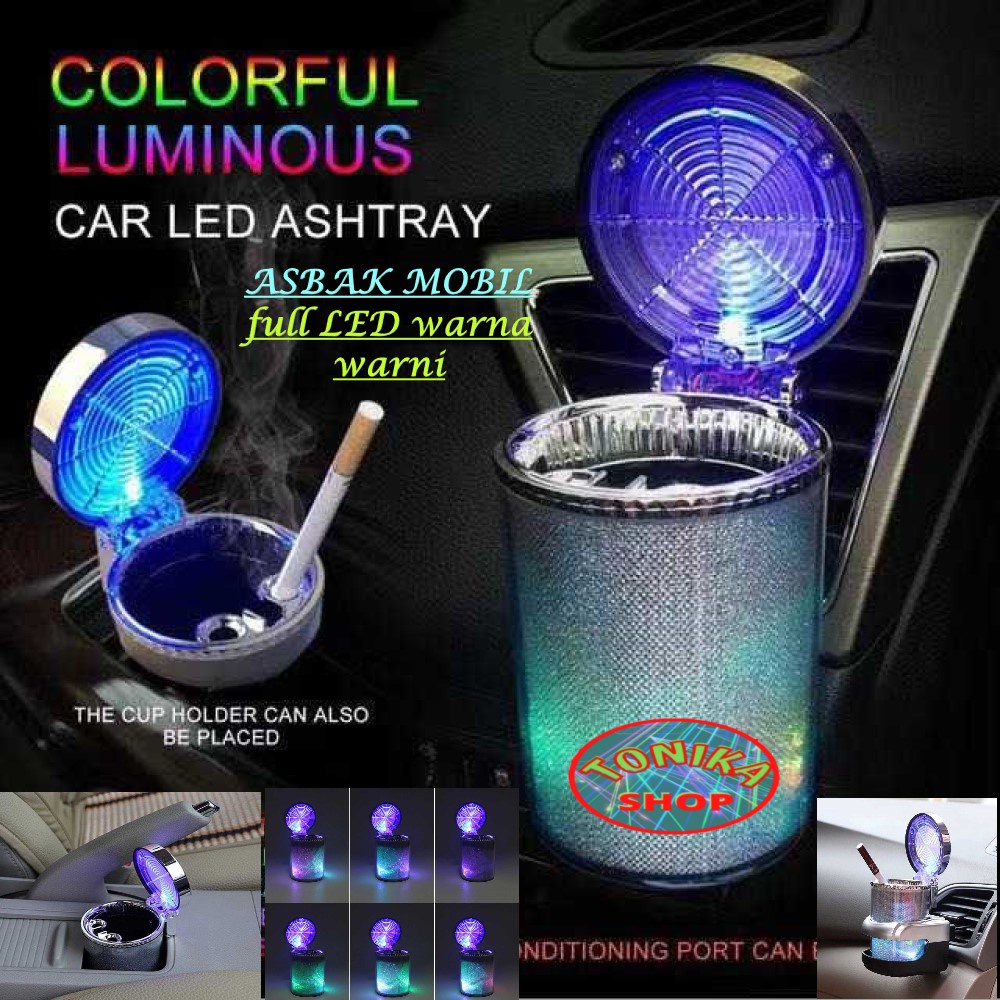 Jual Asbak Rokok Mobil tempat putung rokok mobil dengan lampu LED ...
