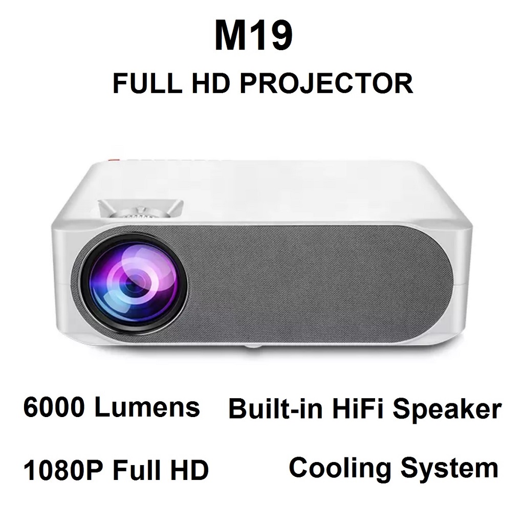 Jual M19 Basic Version - 6000 Lumens Full HD 1080P LCD Home Projector ...