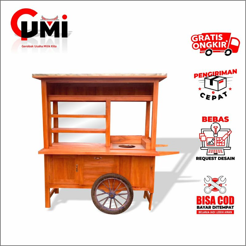 Jual Gerobak Bubur Ayam / Rombong Bubur Ayam / Gerobak Jualan Gorengan ...