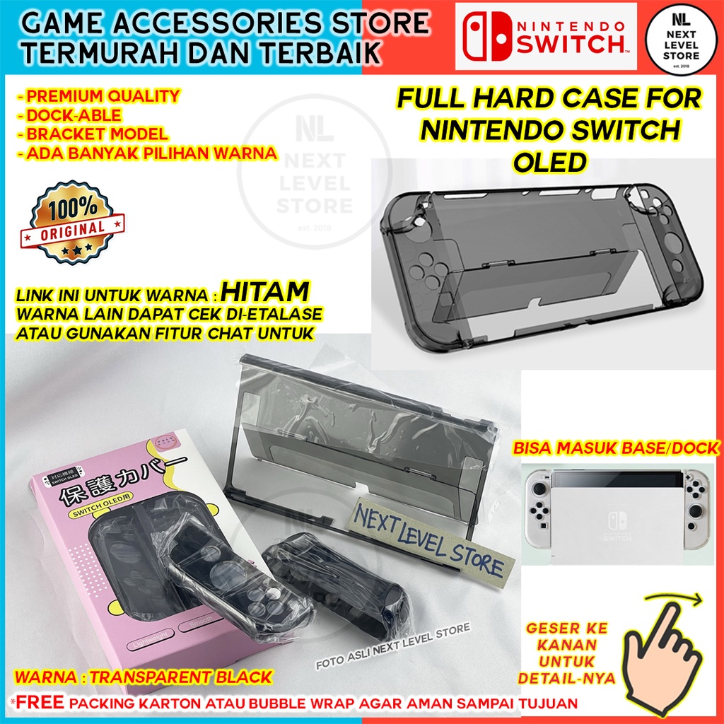 Jual Transparent Black - Full Hard Crystal Case Nintendo Switch OLED ...