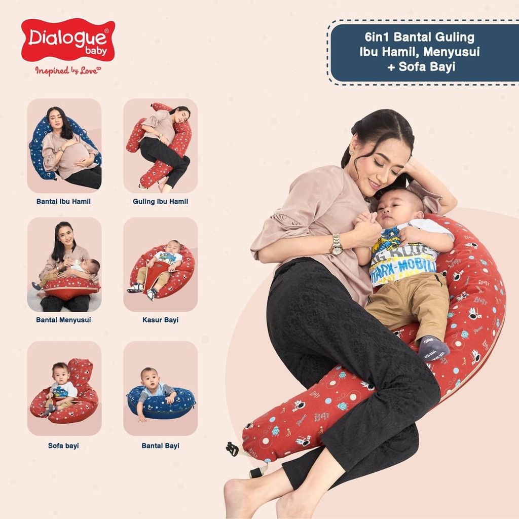 Jual DIALOGUE Baby Bantal Guling Ibu Hamil, Menyusui + Sofa Bayi 6in1 ...