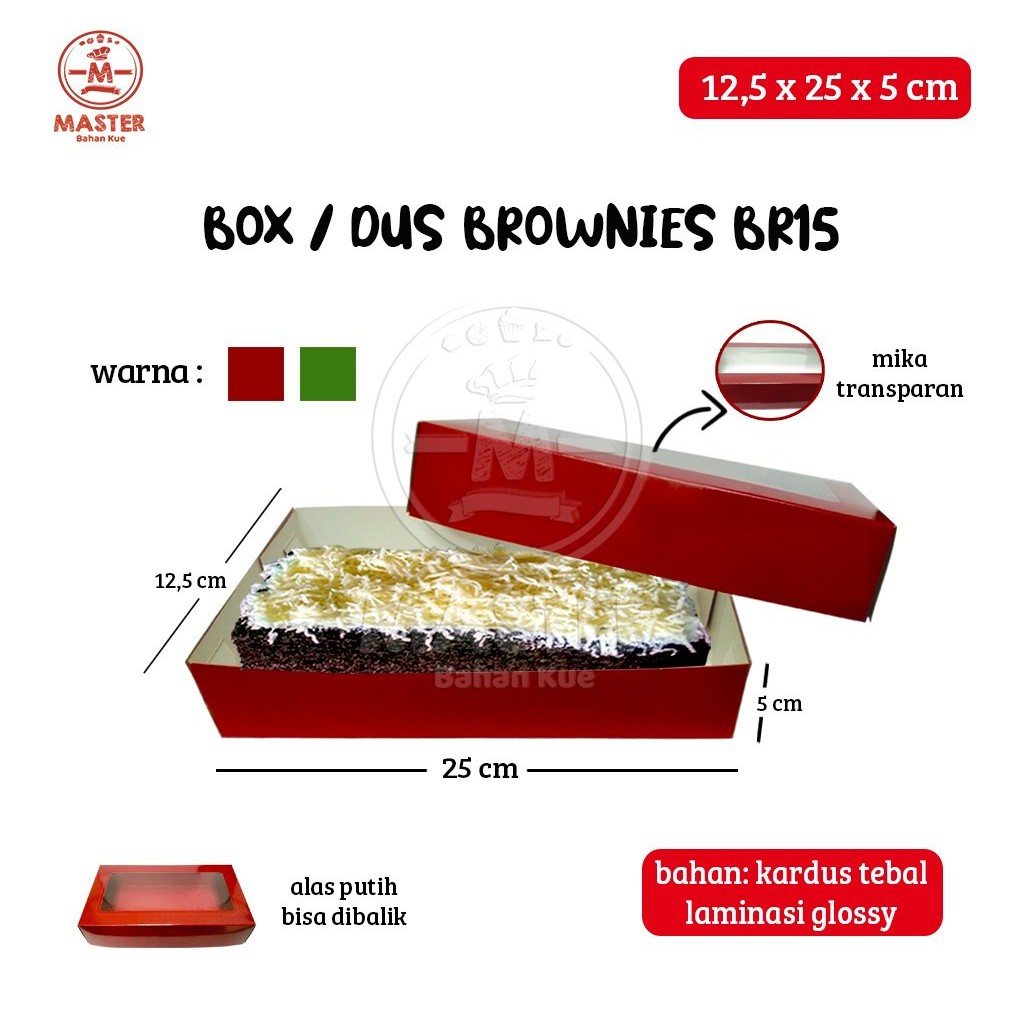 Jual Box / Dus Brownies BR15 [ 12,5 x 25 x 5 cm ] Per 1 Pcs | Shopee Indonesia