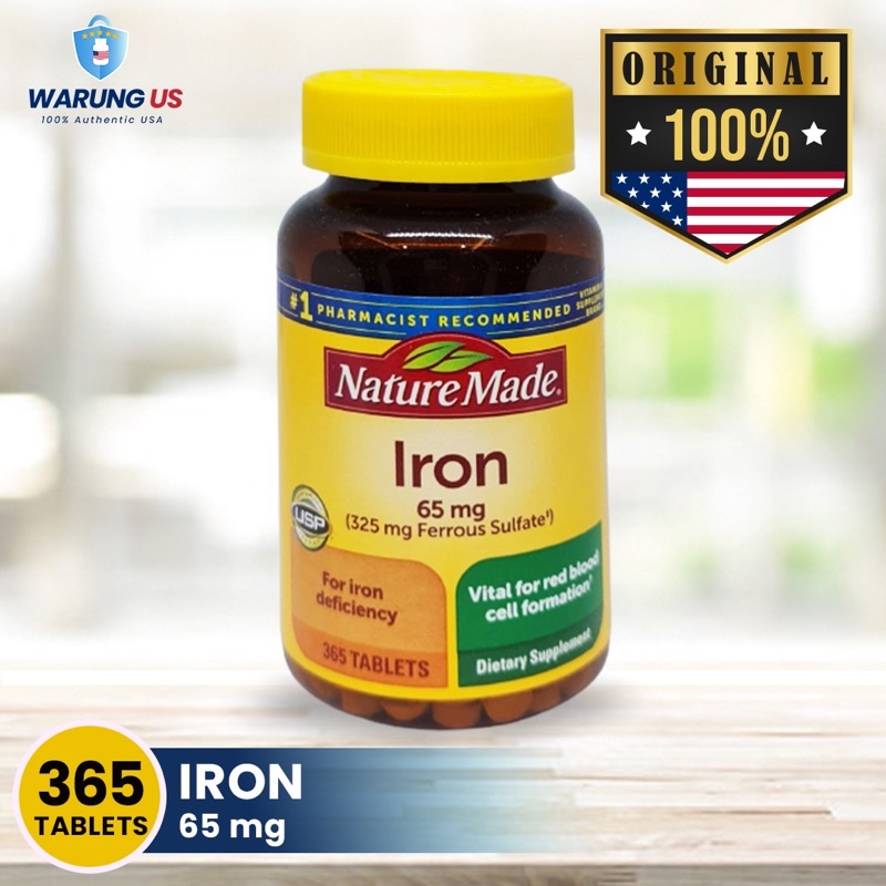 Jual Nature Made Iron 65mg (Import USA) 365tablets | Shopee Indonesia