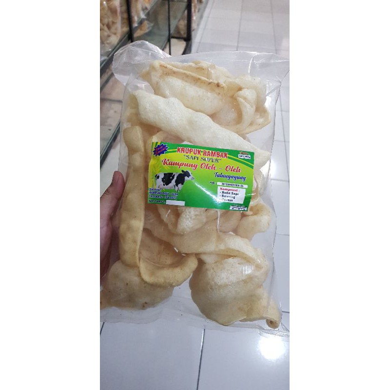 Jual KERUPUK RAMBAK SAPI SUPER 100 GRAM KHAS TULUNGAGUNG | Shopee Indonesia