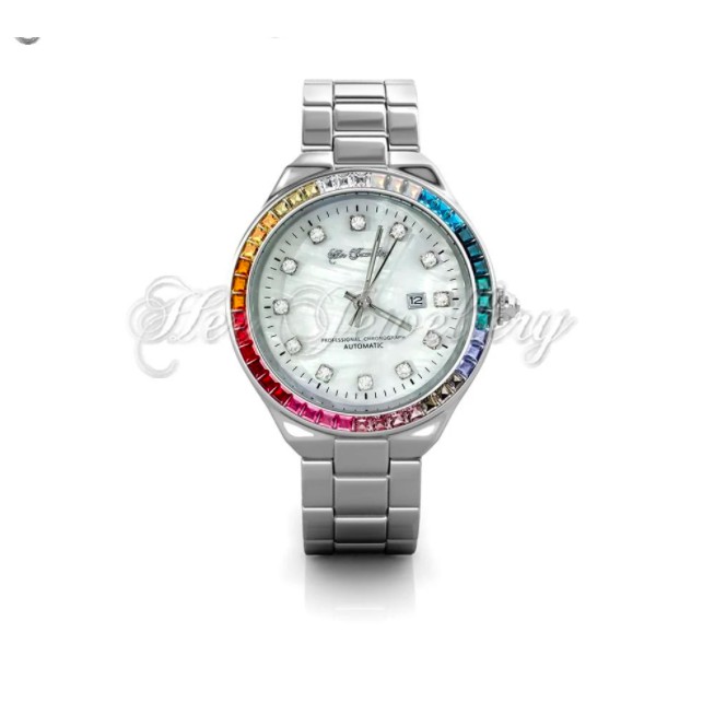 Jual Diamond Rainbow Shell Datejust Watch - Jam Tangan kristal ...