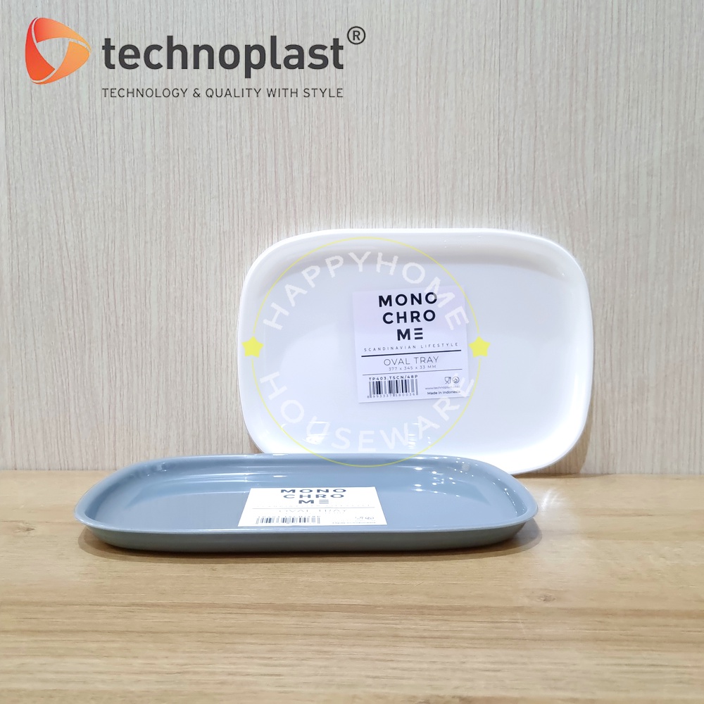 Jual TECHNOPLAST Monochrome Modern Tray / Nampan Oval Serbaguna ...