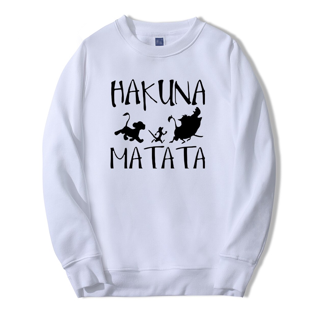 Jual suiter crewneck sweater gambar lucu hakuna matata disney switer ...