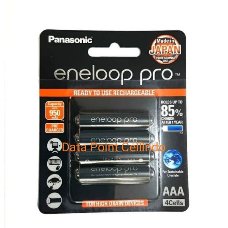 Jual Baterai Panasonic Eneloop Pro A3 / Battery rechargeable AAA 950mAH 4pcs ORIGINAL 100% ...