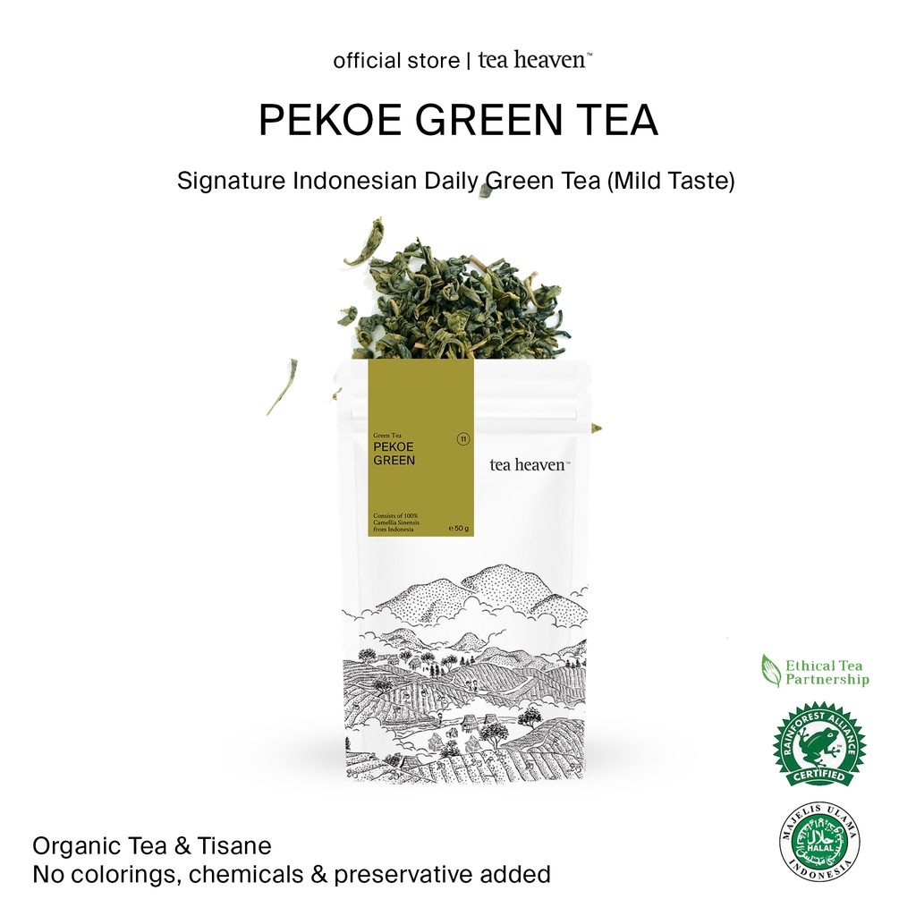 Jual Tea Heaven Indonesian Pekoe Green Tea 50gr | Shopee Indonesia