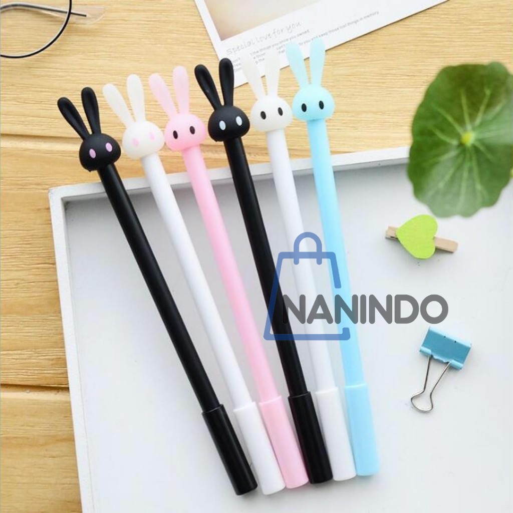 Jual Pulpen Pena Bentuk Kepala Kelinci Bolpen Karakter Bunny Lucu Unik ...