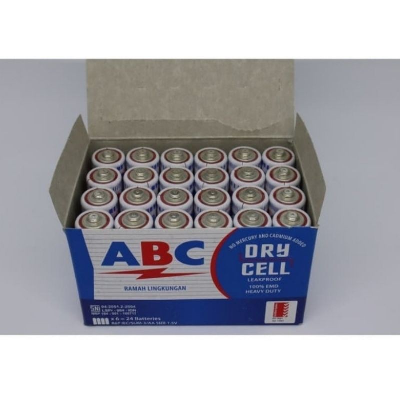 Jual Baterai ABC Dry Cell Ukuran AA 24 PCS | Shopee Indonesia