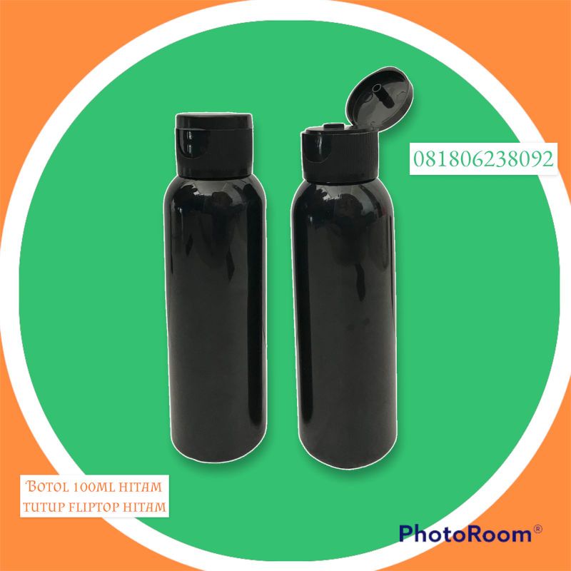 Jual Botol 100ml hitam tutup fliptop hitam | Shopee Indonesia