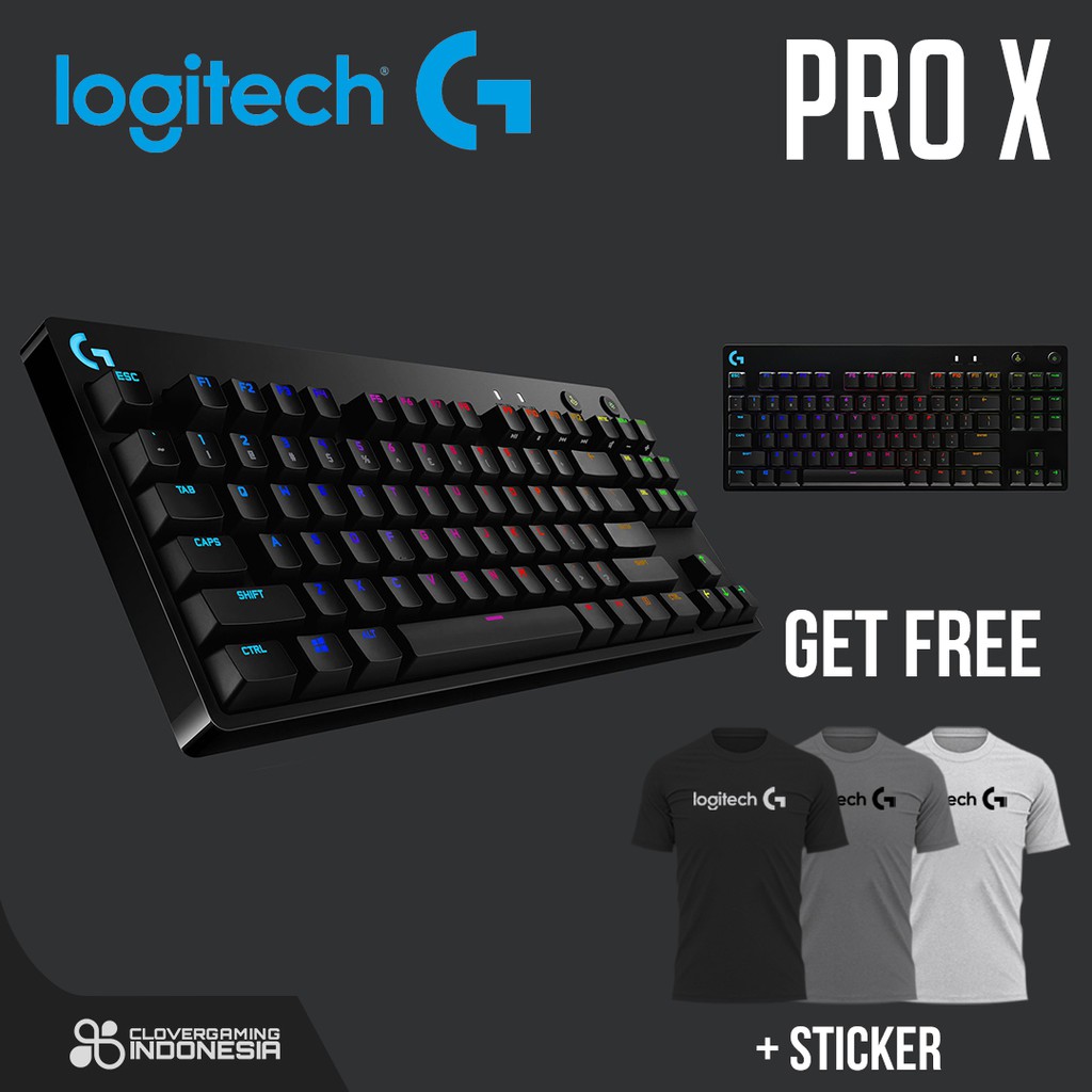 Jual Logitech Pro X Gaming Keyboard RGB Tacticle Linear Clicky ...