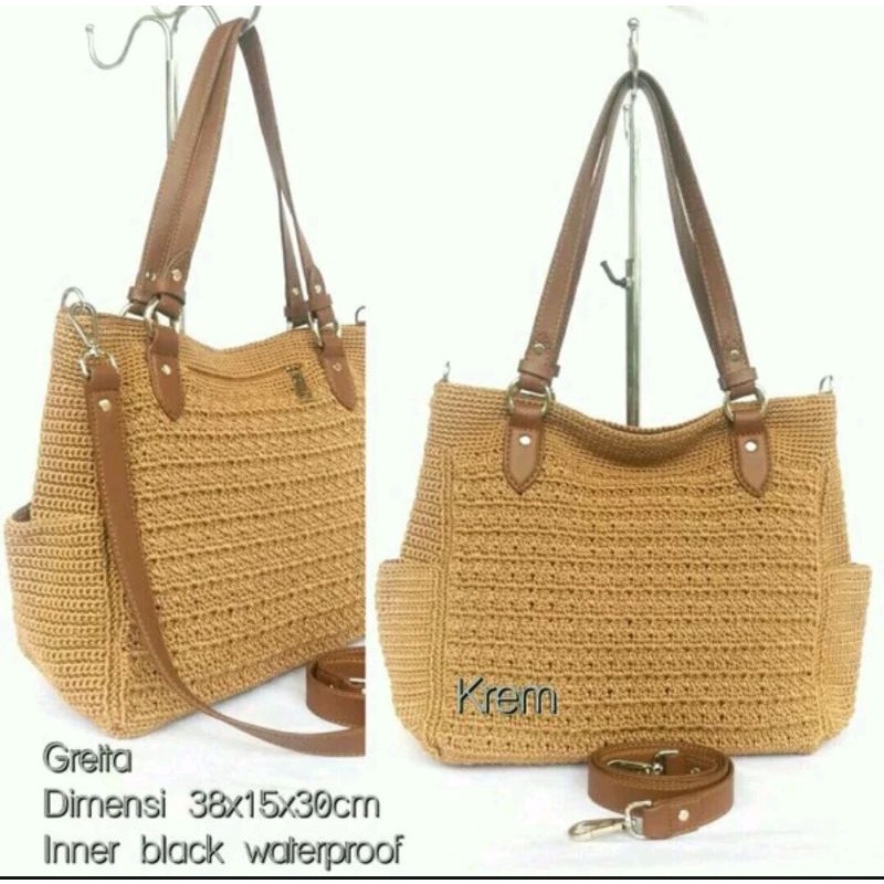 Jual Tas Rajut Jogja Wanita Gretta Ekslusive ,Ukuran Besar muat banyak ...