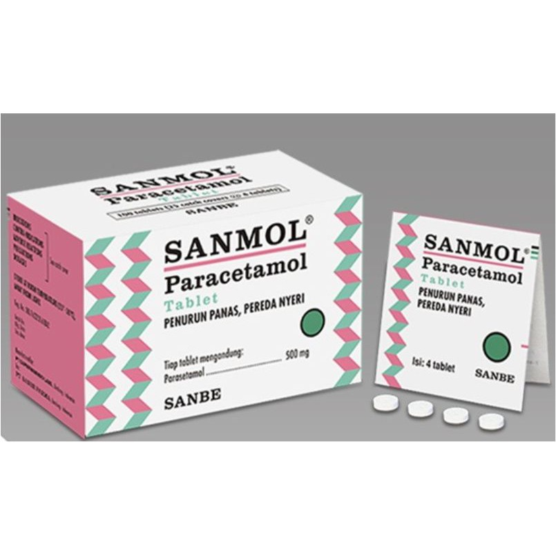 Jual viplus / sanmol tablet / paracetamol 500mg / sanbe | Shopee Indonesia