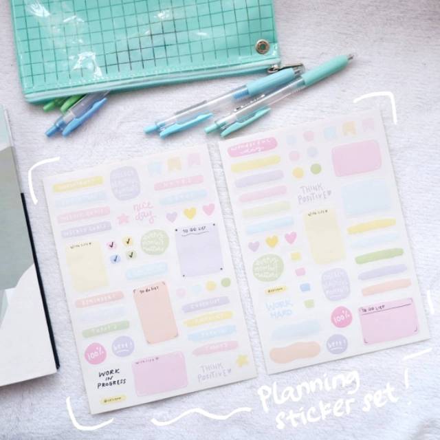 Jual Planning Sticker Set for Planning and Journaling- contains 40 ...