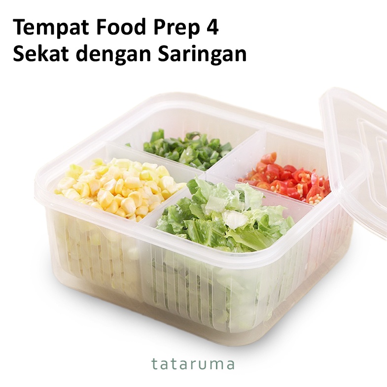 Jual TATARUMA Tama Sekat - Tempat Food Prep Bawang Cabai 4 Sekat dengan ...