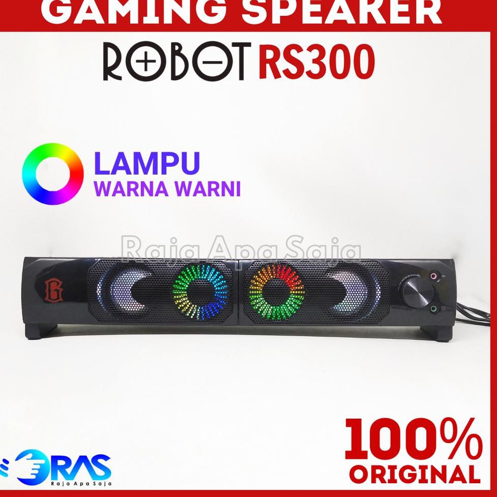 Jual SPEAKER GAMING ROBOT RS300 FULL BASS RGB Spiker Robot Gamen Speker ...