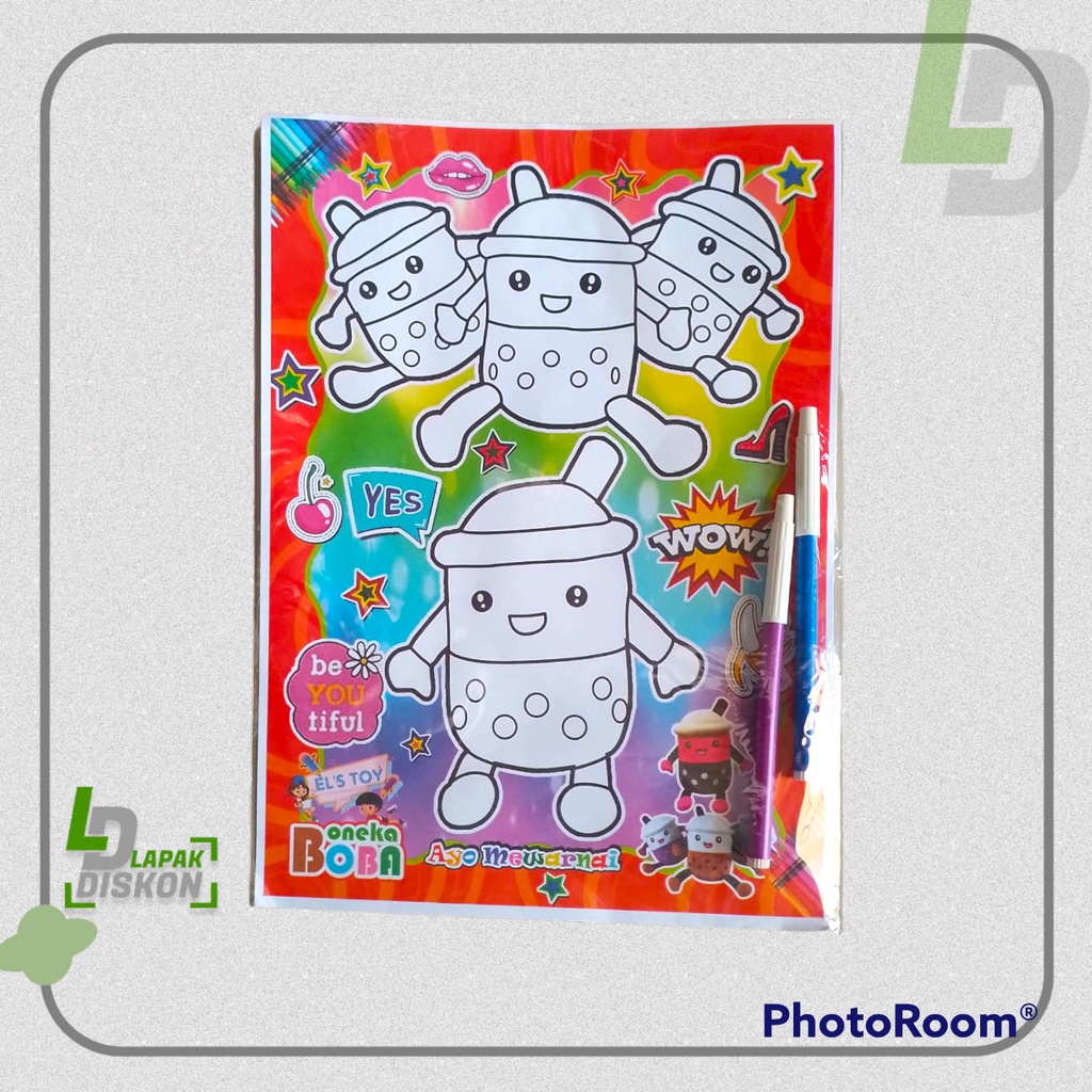 Jual Mewarnai Seru | Kertas gambar Bolak Balik | Mewarnai dengan Spidol ...