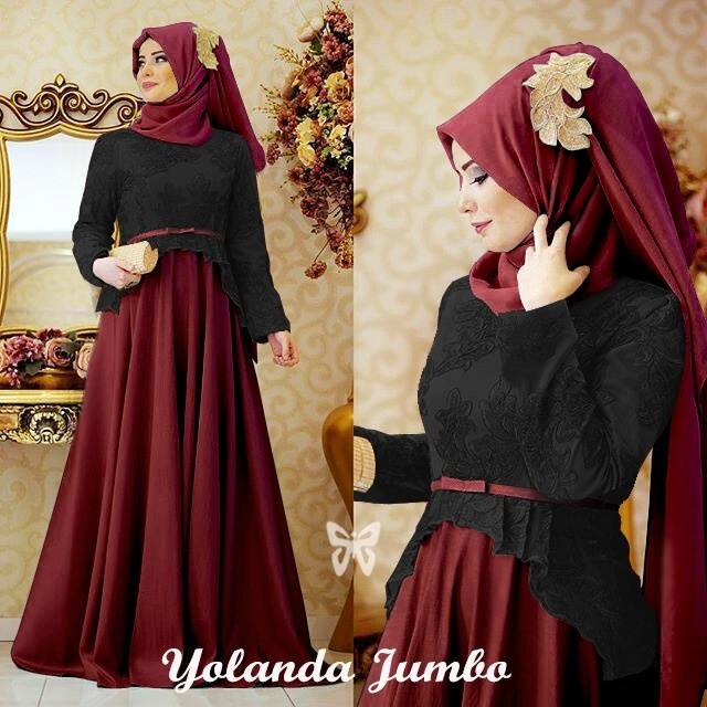 Jual STAFA - BAJU Pesta Wanita Muslim Kondangan Mewah Yolanda Jumbo ...