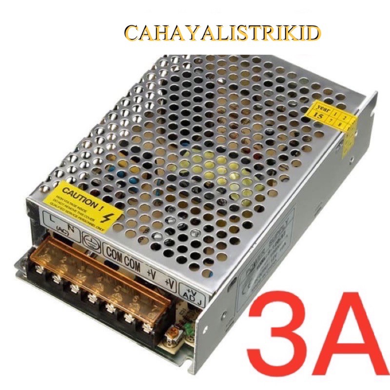 Jual TRAFO 3A/ ADAPTOR LED 12V 3 AMPERE POWER SUPPLY BUAT LED STRIP ...