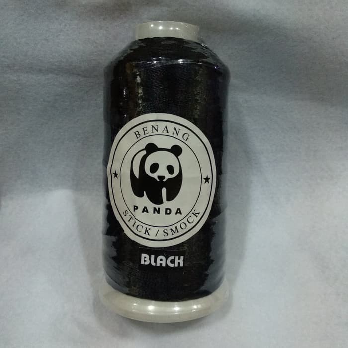 Jual Benang Smock Cap Panda Hitam | Shopee Indonesia