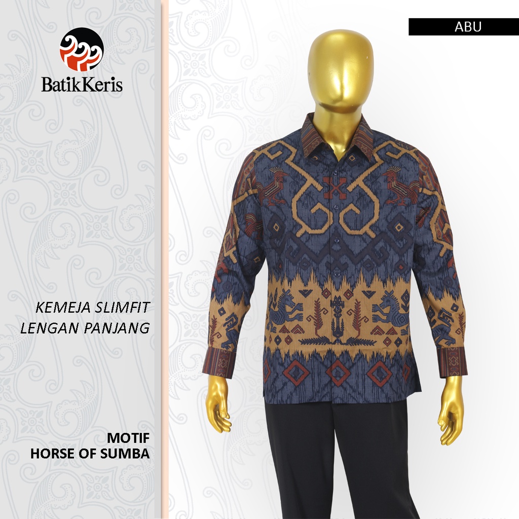 Jual Batik Keris Kemeja Slimfit Lengan Panjang Horse Of Sumba | Shopee ...