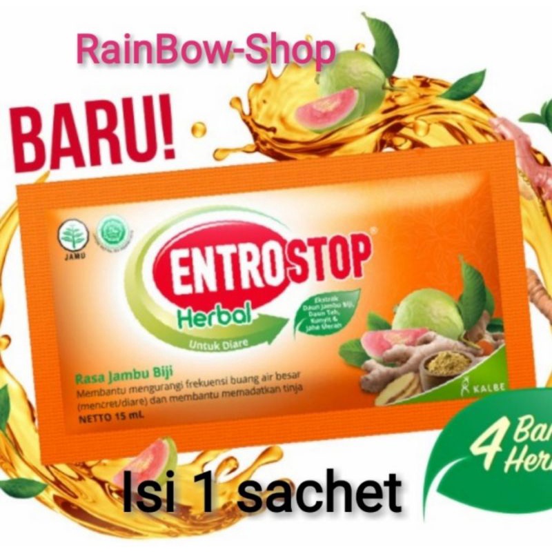 Jual ENTROSTOP Cair Herbal Obat Diare Mencret Dewasa 1 sachet 15ml ...