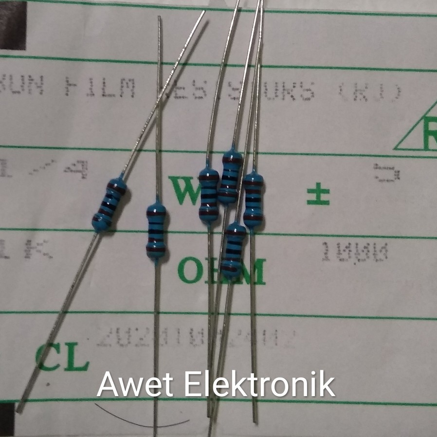 Jual resistor 1k ohm 1/4 watt resistor 1k 1/4w resistor 1k 1/4 watt ...