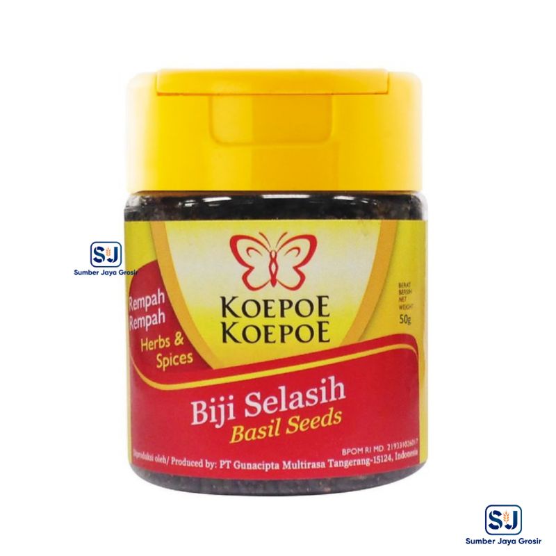 Jual BIJI SELASIH 50 GRAM MERK KOEPOE KOEPOE (BASIL SEEDS) | Shopee ...