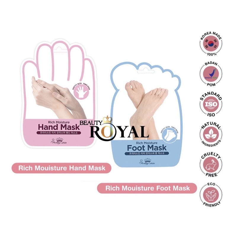 Jual Pretty Skin Rich Moisture Hand | Foot Mask 16gr | Shopee Indonesia