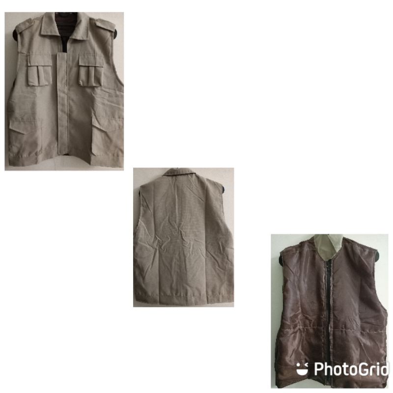 Jual rompi cream ripstok#rompi cream#rompi lapangan | Shopee Indonesia