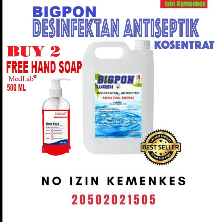 Jual Desinfektan antiseptik Kemenkes Konsentrat 5 Liter | Shopee Indonesia