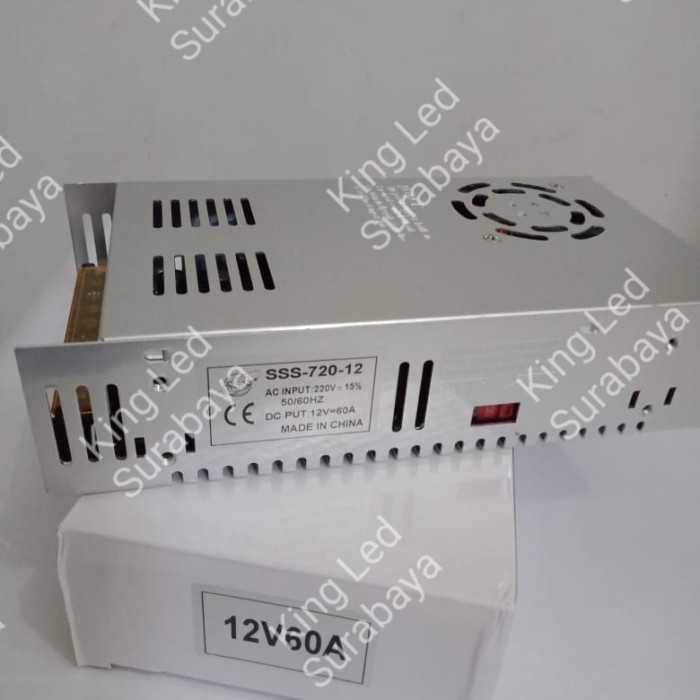 Jual Adaptor 12V 60A Body Kecil Power Supply Switching LED 60 Ampere 12 ...